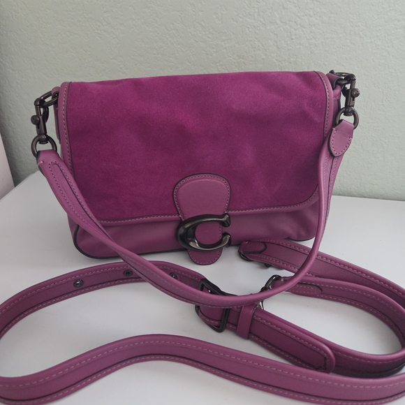 Coach | Bags | Coach Soft Tabby Suede Leather Crossbody Shoulder Bag ...